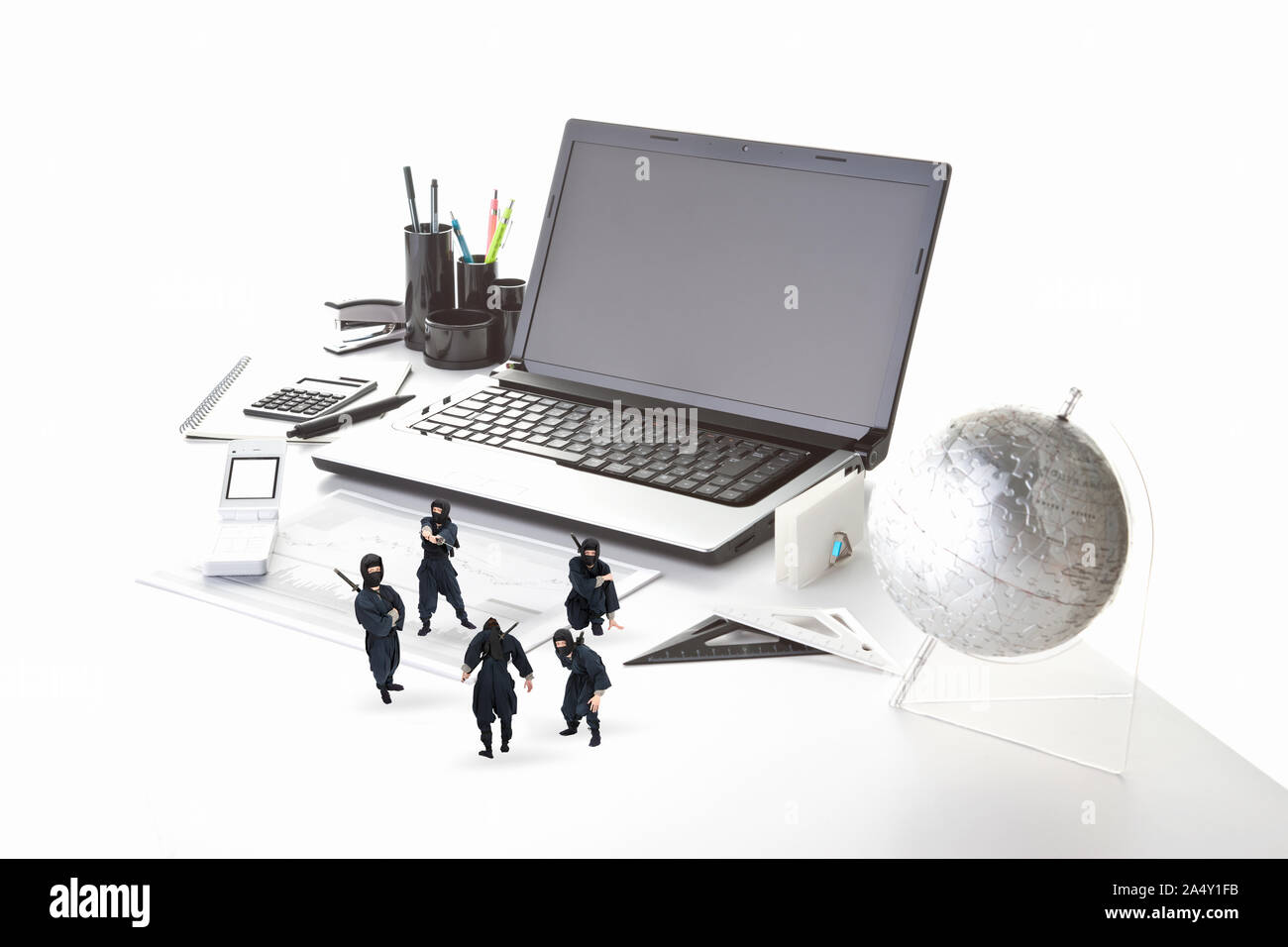 Ninja and PC Stock Photo - Alamy