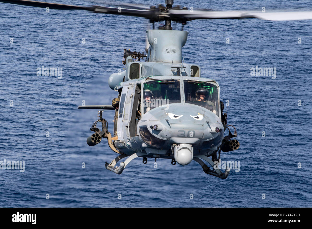 191009-N-NB544-1251 MANILA BAY (Oct. 9, 2019) A UH-1Y Venom, attached ...