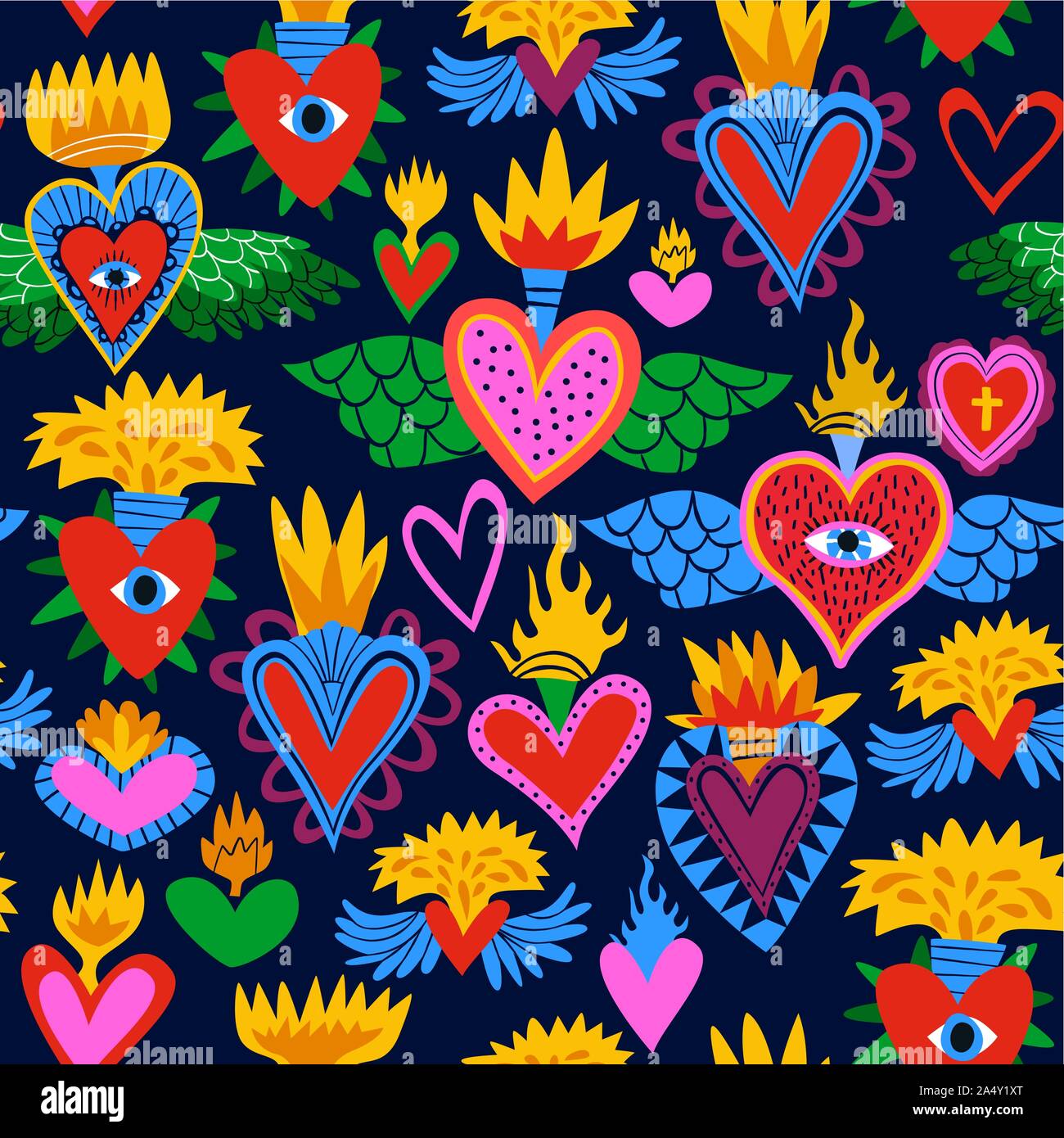 Christ of the sacred heart mexico Stock Vector Images - Alamy