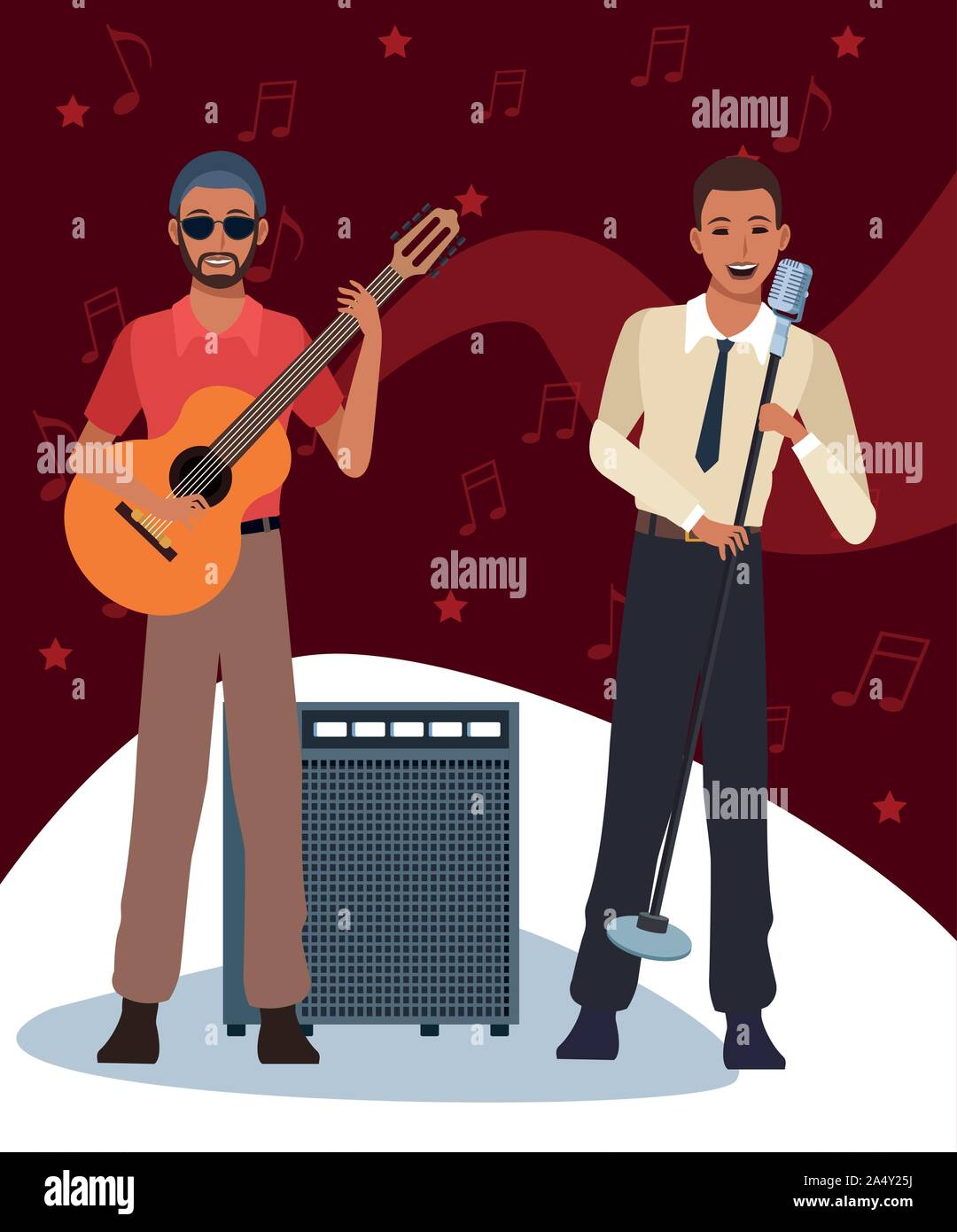 musician and singer, Jazz music band design Stock Vector Image & Art ...