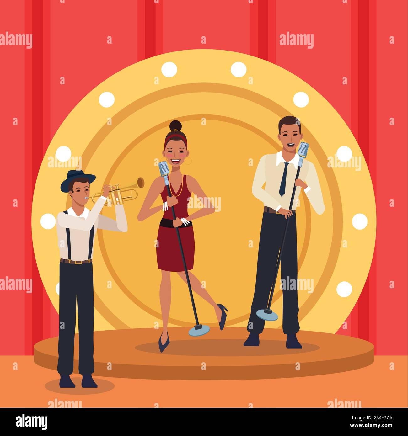 Lights all night music festival Stock Vector Images - Alamy