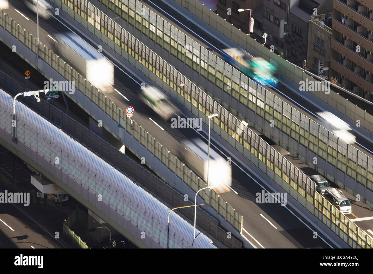 Cars on the Osaka Wangan Expressway Stock Photo - Alamy