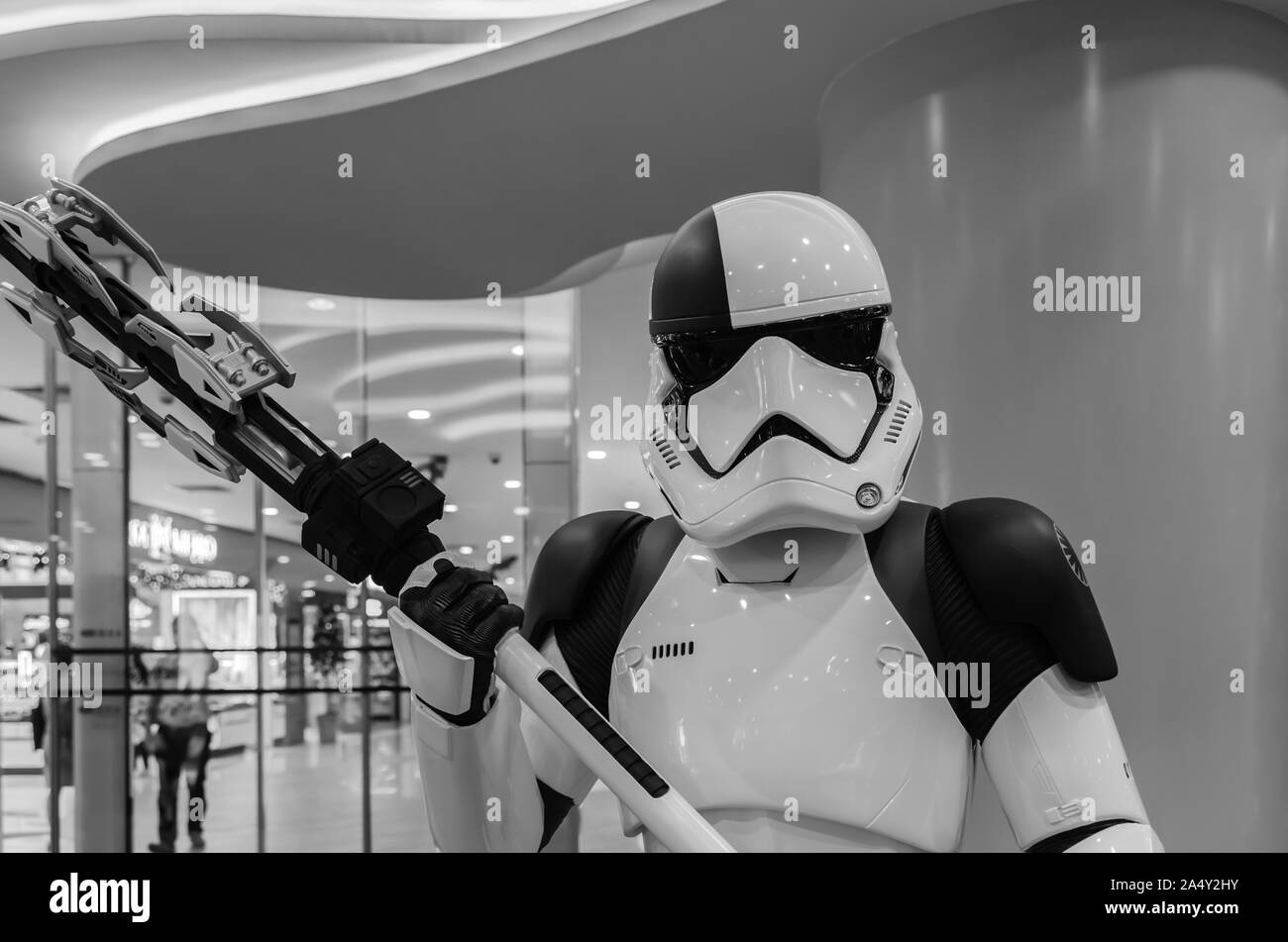Singapore-09 NOV 2017: Stormtrooper soldier figure display in shopping ...