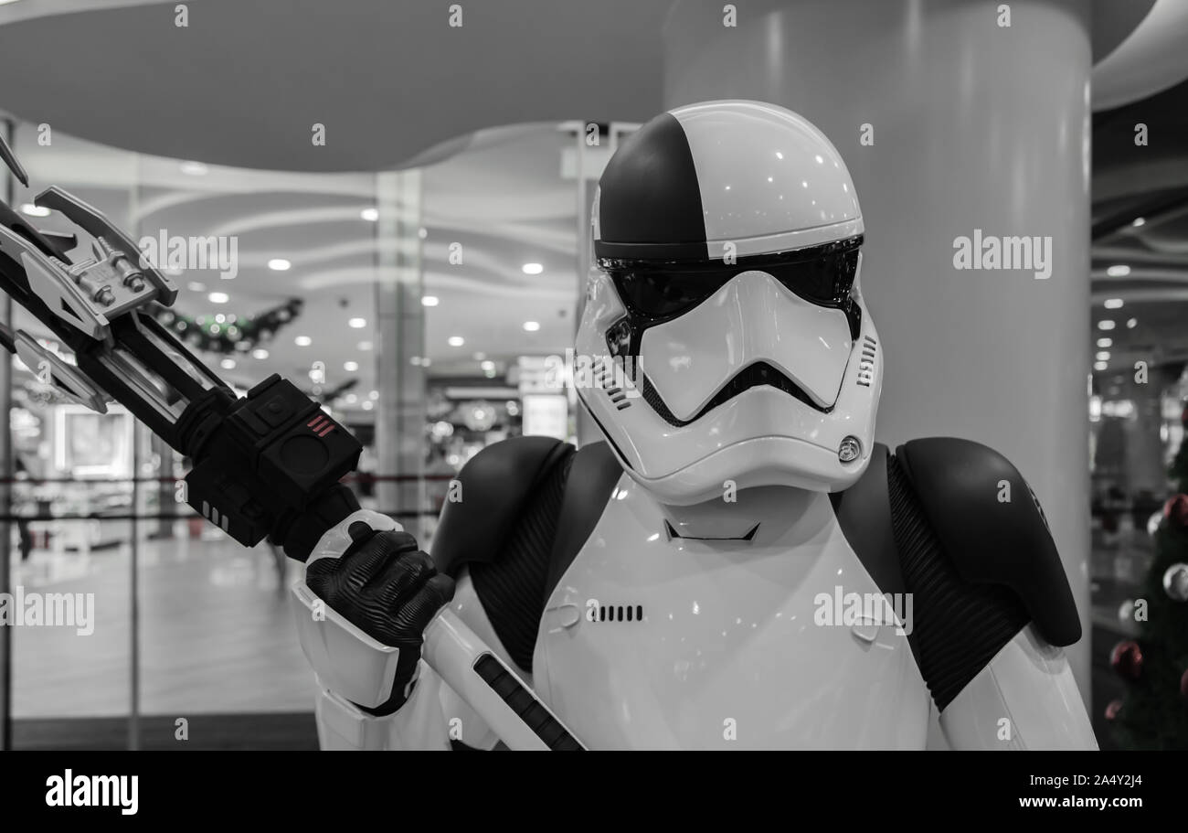 Singapore-09 NOV 2017: Stormtrooper soldier figure display in shopping ...