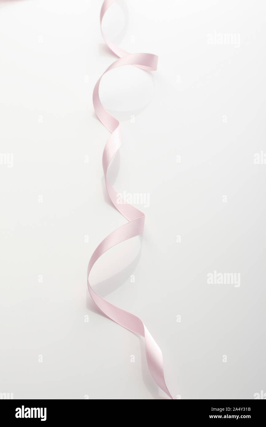 pink ribbon isolated on white background Stock Photo - Alamy