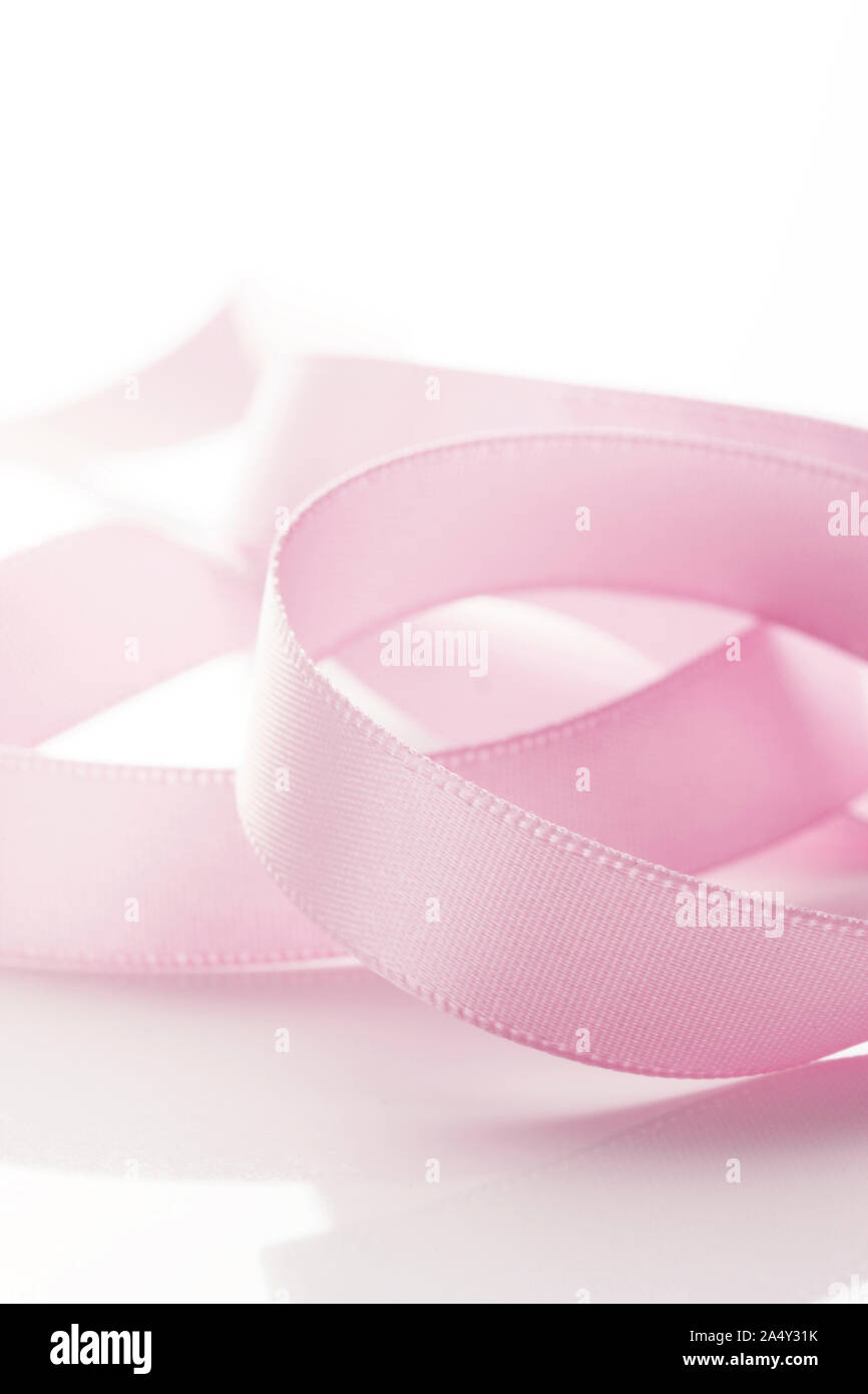 pink ribbon isolated on white background Stock Photo - Alamy