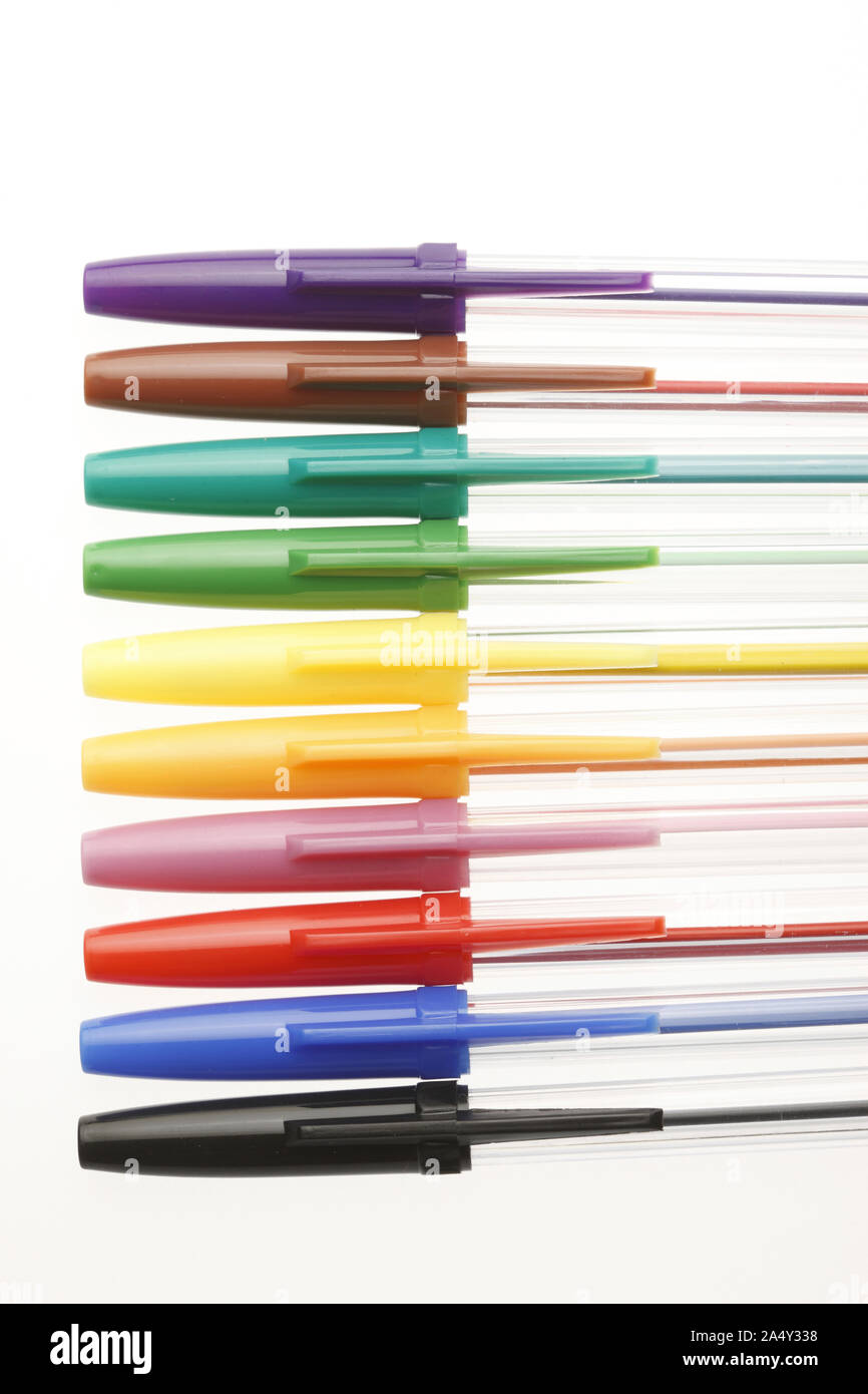 Colorful pen caps hi-res stock photography and images - Alamy
