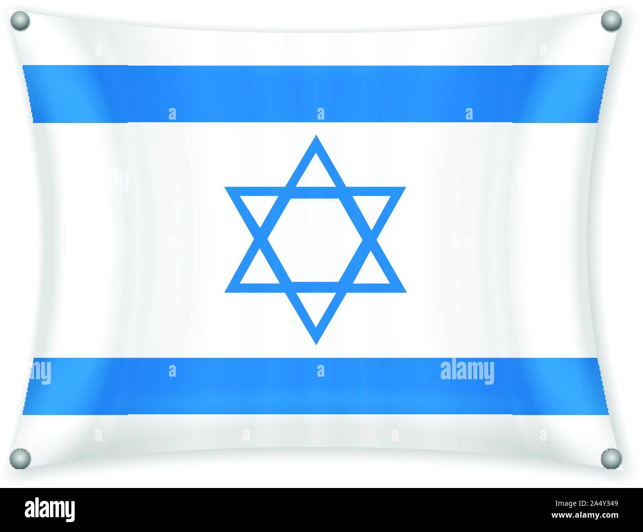 Waving Israel flag on a white background Stock Vector Image & Art - Alamy