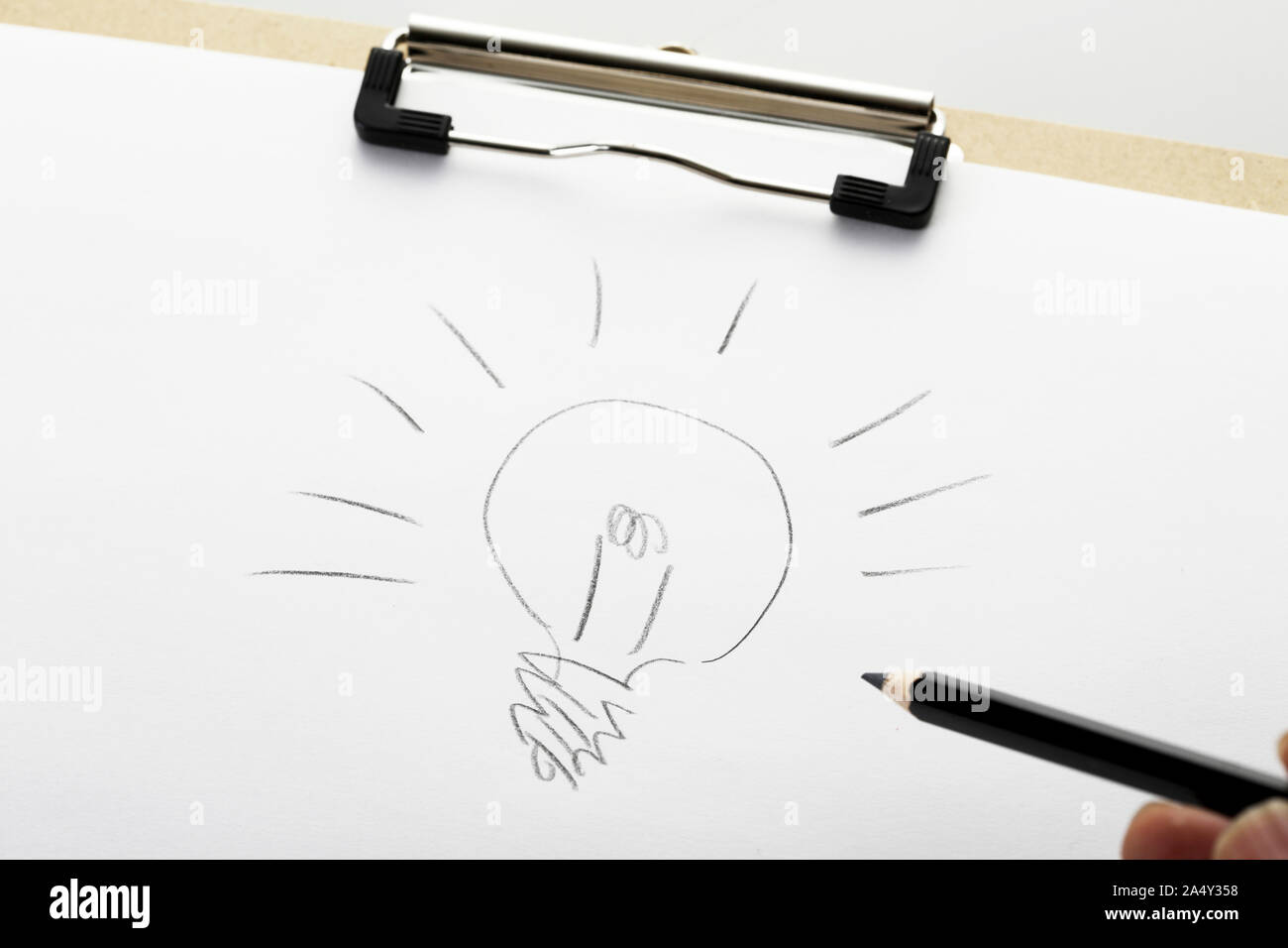 hand writing light bulb Stock Photo - Alamy