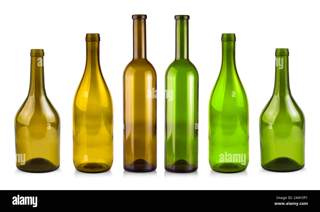 empty bottle of wine isolated on a white background Stock Photo - Alamy