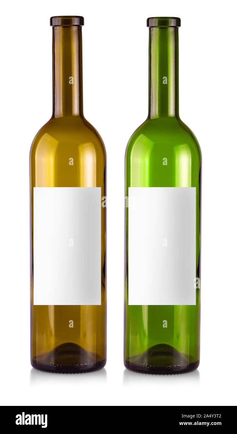 empty bottle of wine isolated on a white background Stock Photo - Alamy