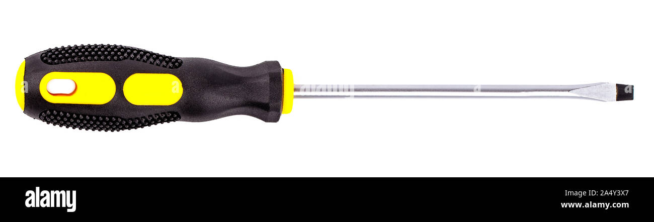 The yellow Screwdriver isolated on white background Stock Photo - Alamy