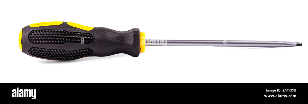 The yellow Screwdriver isolated on white background Stock Photo - Alamy