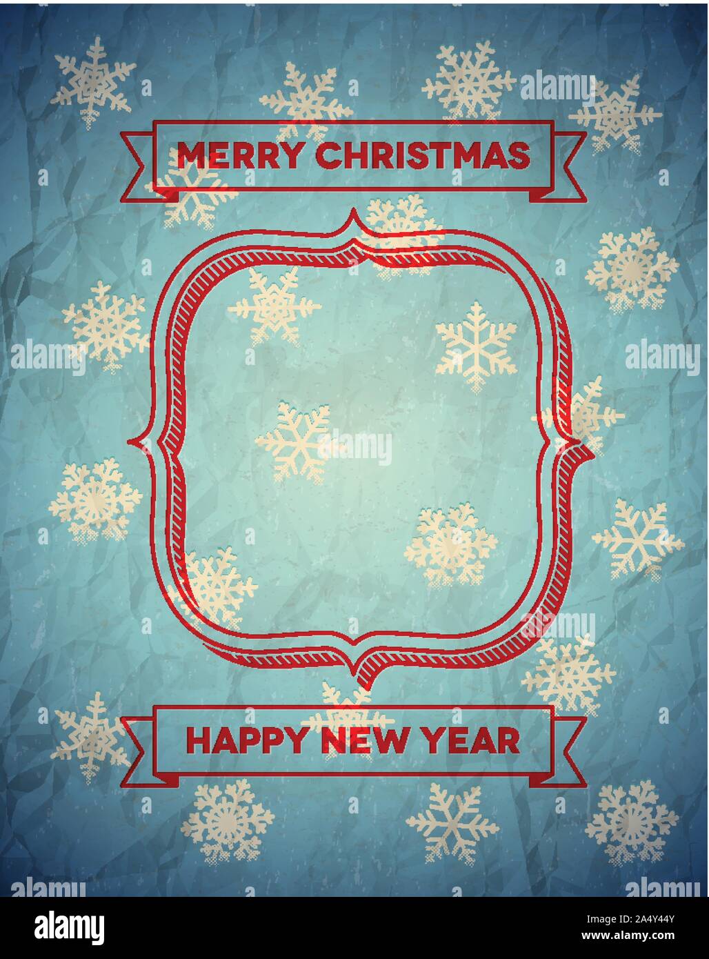 Aged frame with snowflakes Stock Vector Image & Art - Alamy