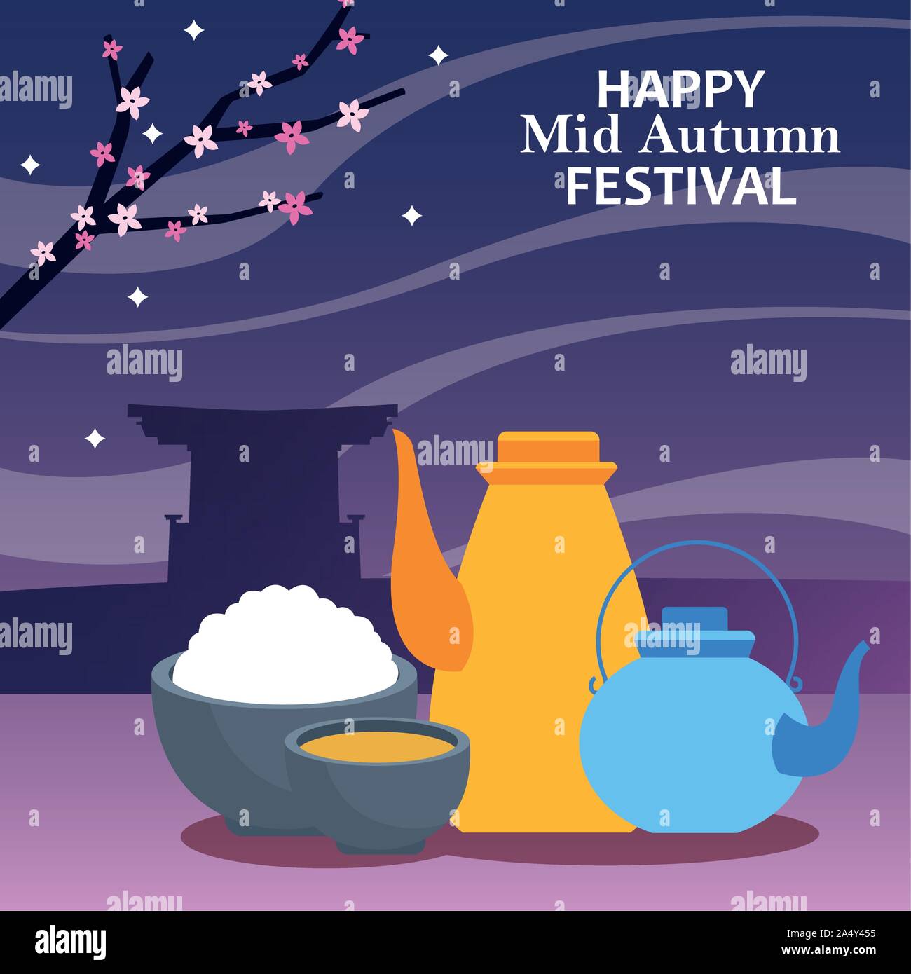 Bowl chinese festival Stock Vector Images - Alamy