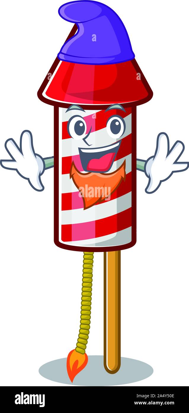 Elf fireworks rocket cartoon isolated the character Stock Vector Image ...