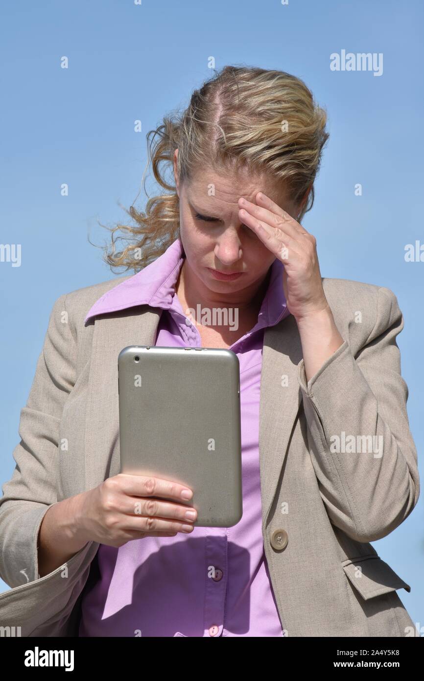 Business Woman Thinking Stock Photo - Alamy