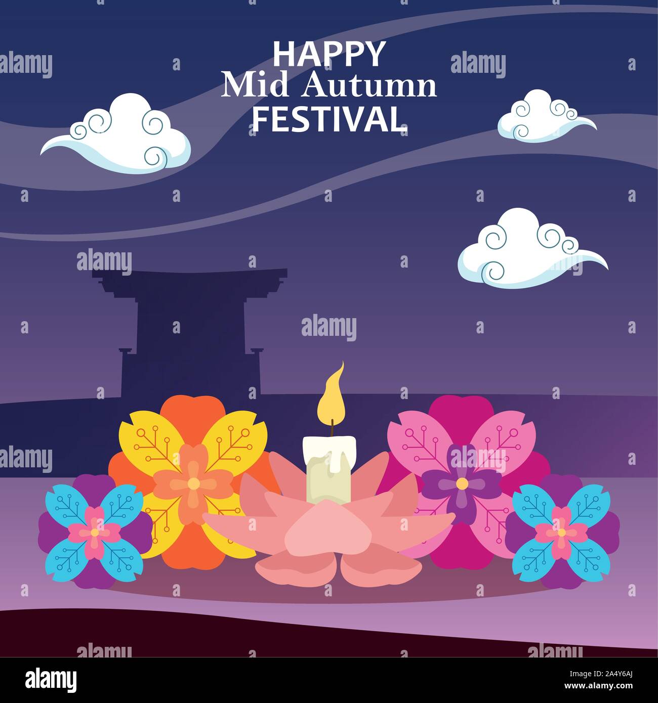 Happy mid autumn festival design Stock Vector Image & Art - Alamy