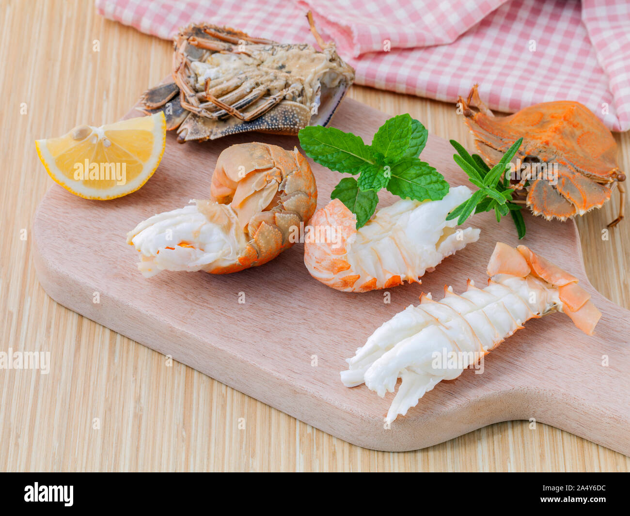Boiled Flathead lobster, Lobster Moreton Bay bug, Oriental flathead ...
