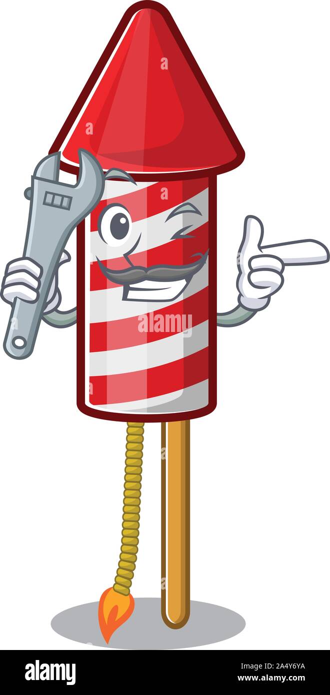 Mechanic fireworks rocket on in the cartoon Stock Vector Image & Art ...