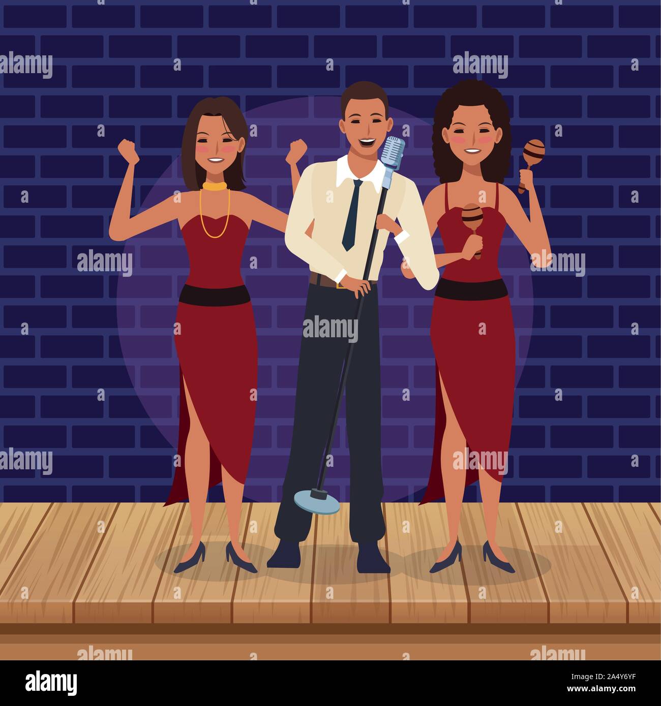 Band dancers Stock Vector Images - Alamy