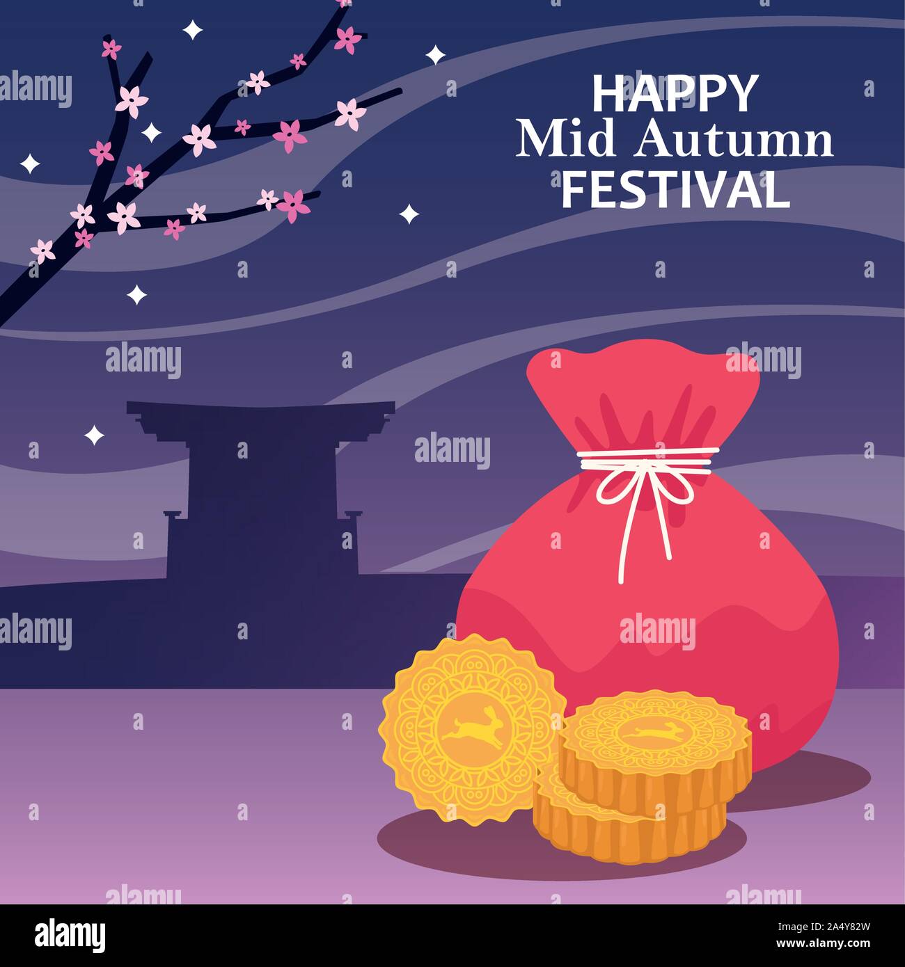 Happy mid autumn festival design Stock Vector Image & Art - Alamy