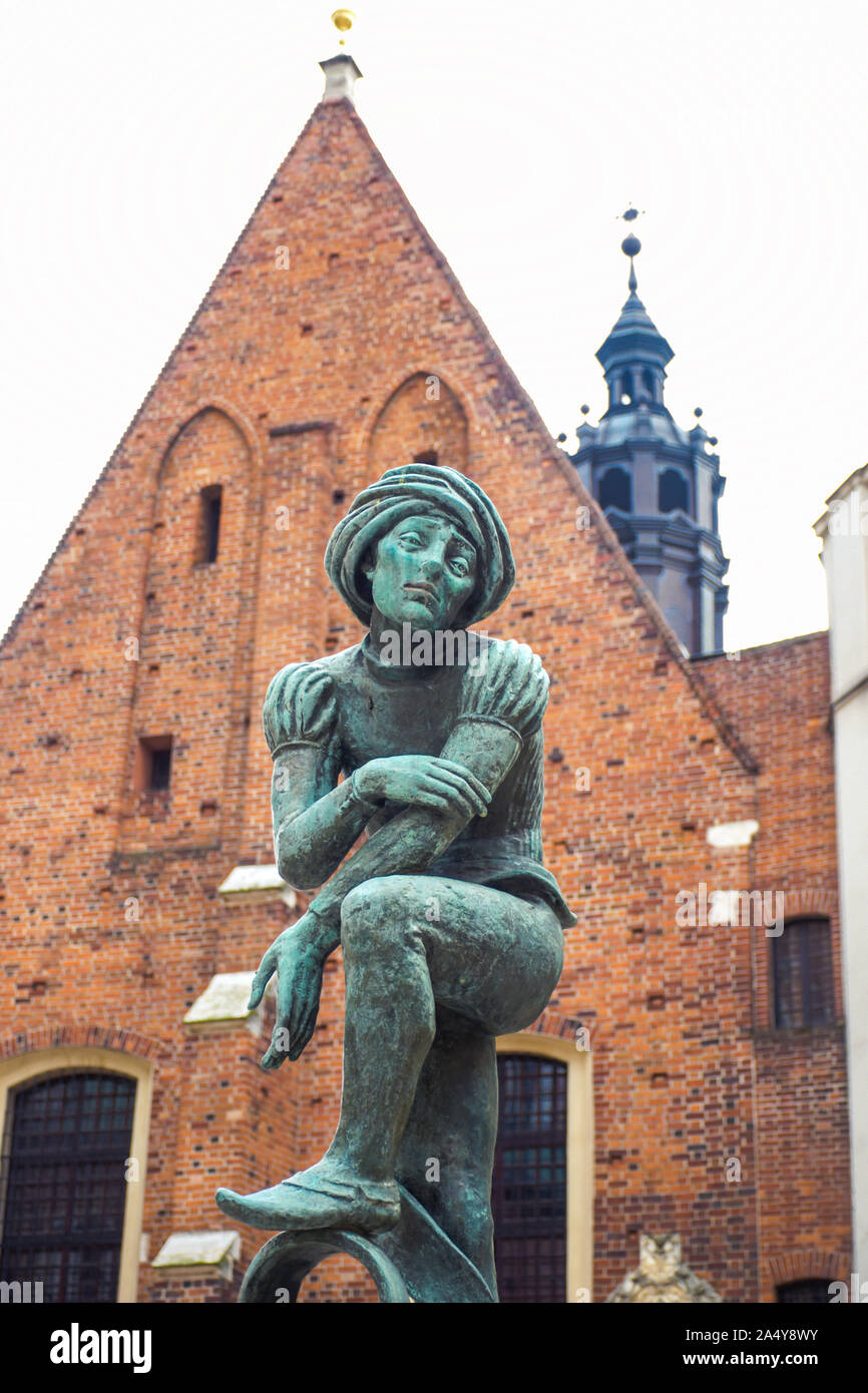 A polish statue fountain in front of St. Barbara church located at Main ...