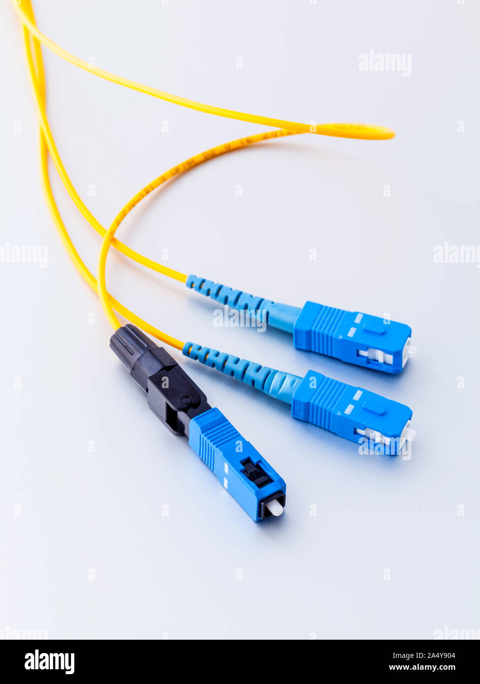 Fiber Optics connectors symbolic photo for fast internet connection ...
