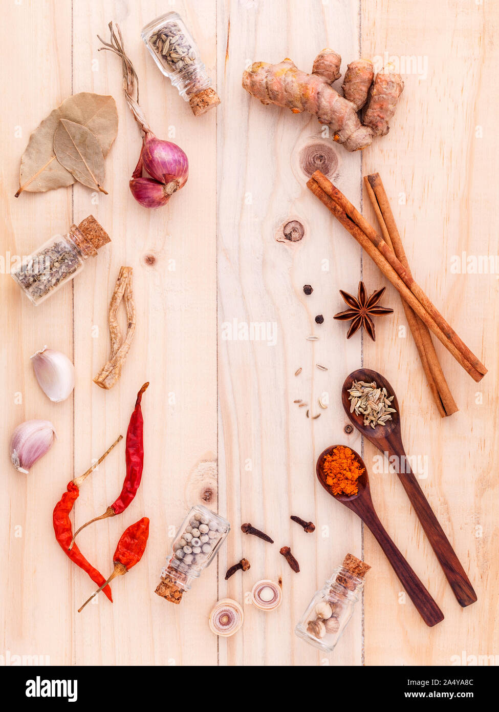 Food ingredients background for menu design and advertising campaign ...