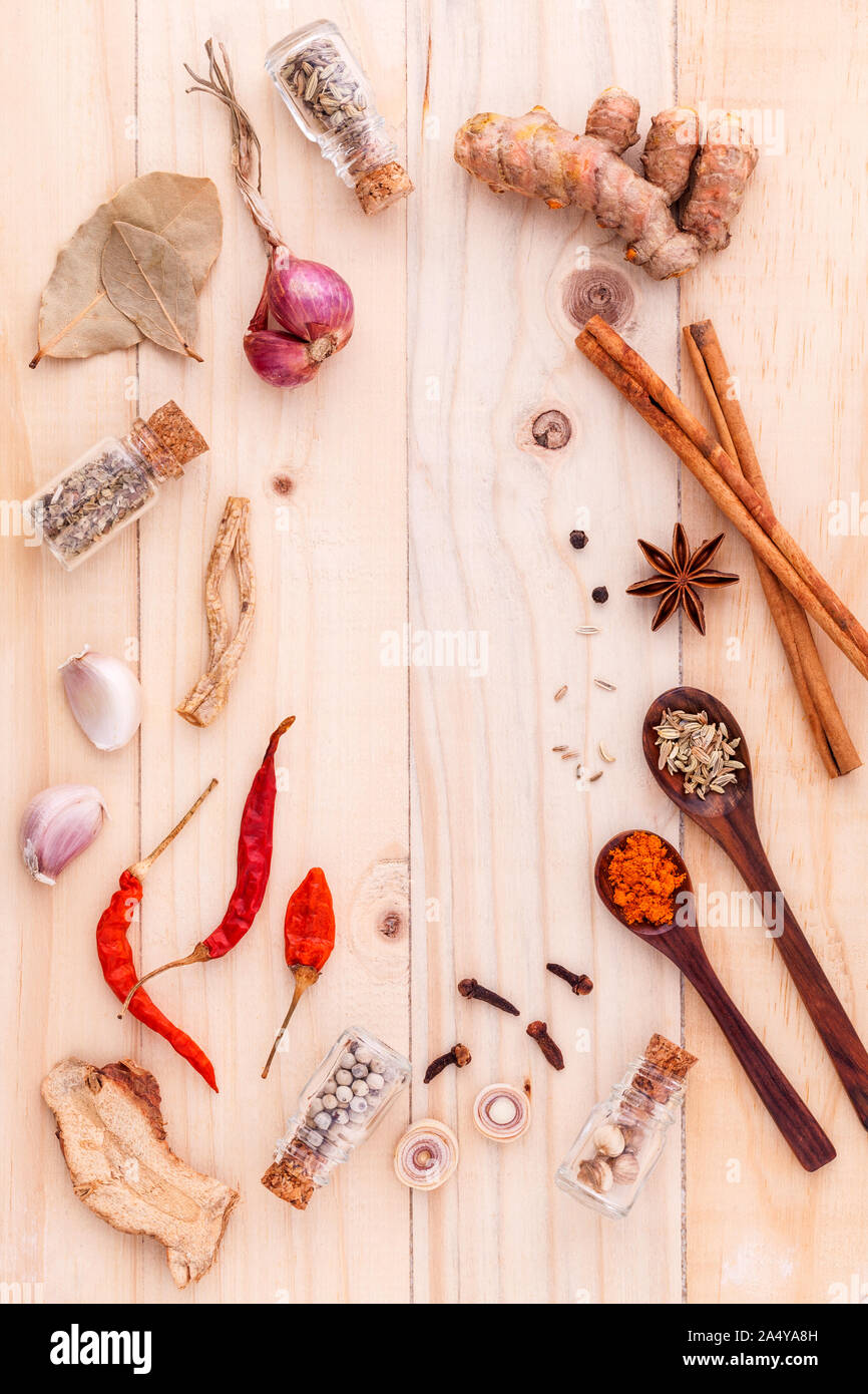 Food ingredients background for menu design and advertising campaign ...