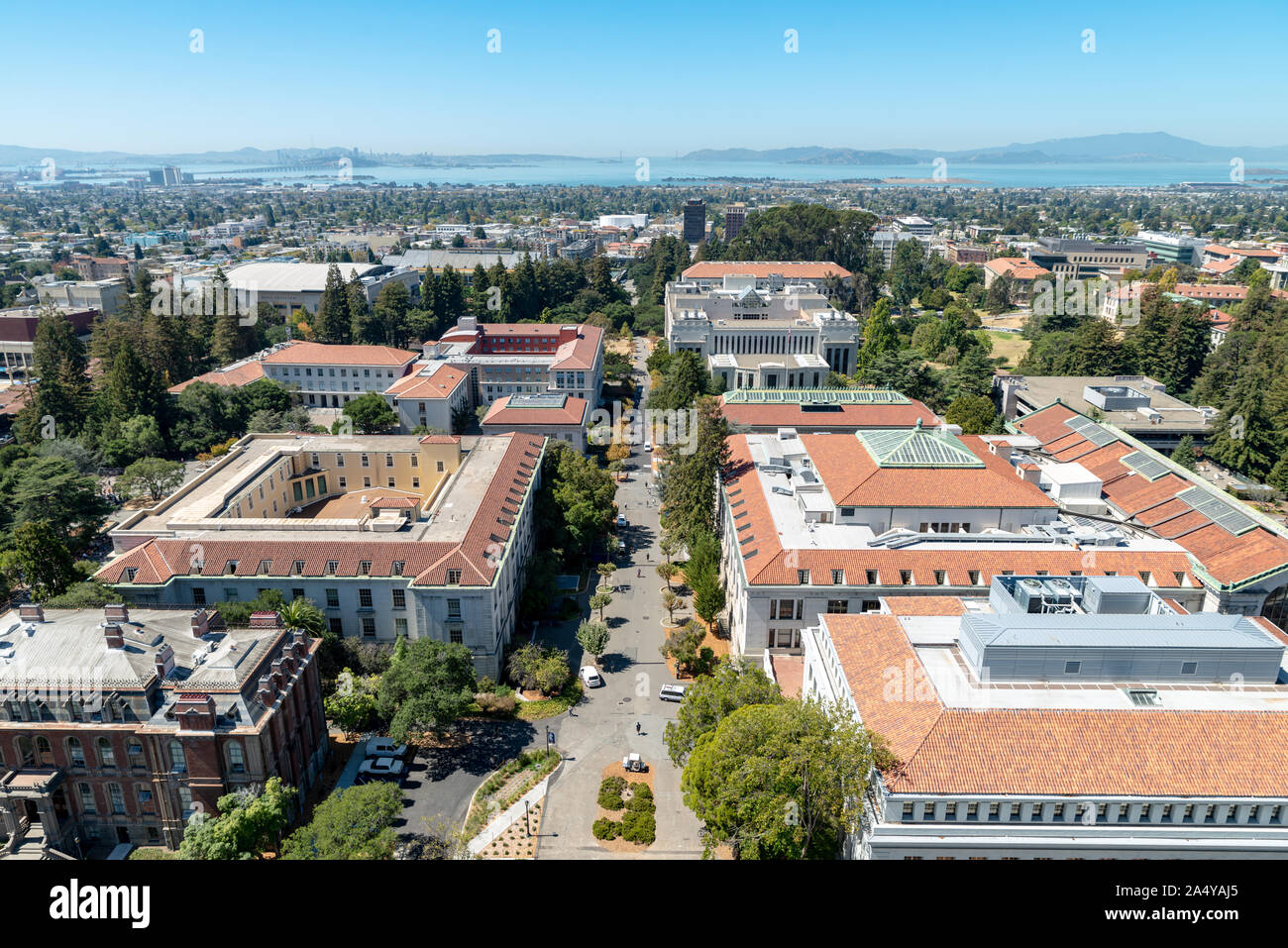 view from Berkeley University belfry towards San Francisco Stock Photo ...