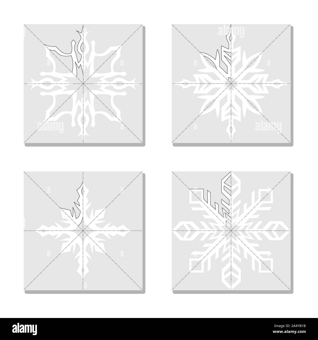 Snowflakes cutting schemes for handmade interior decoration. Make your ...