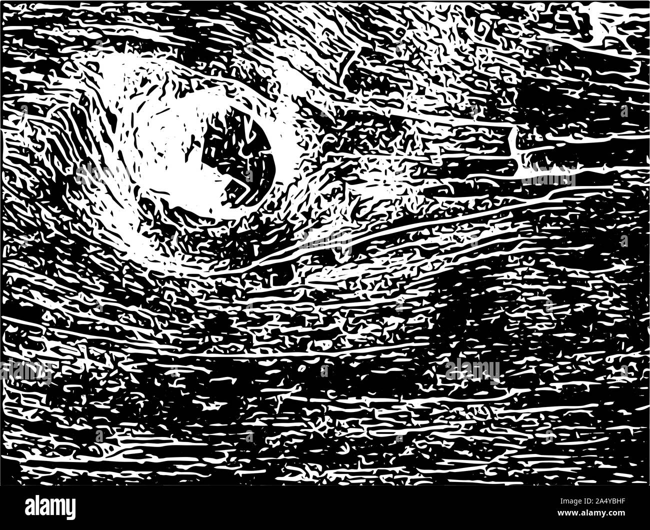 Graphic illustration in black and white. Pencil drawing of bark ...