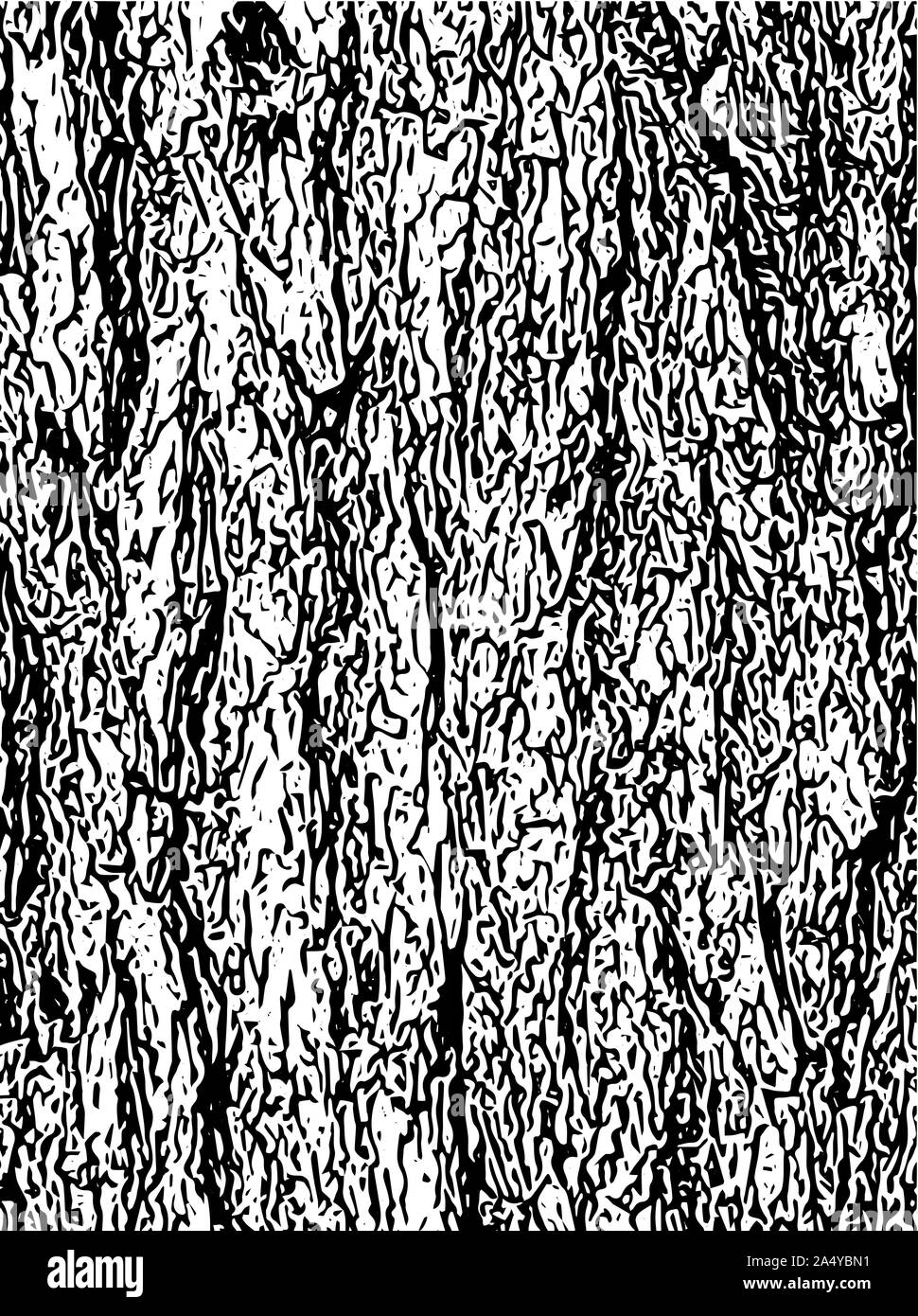 Graphic illustration in black and white. Pencil drawing of bark ...