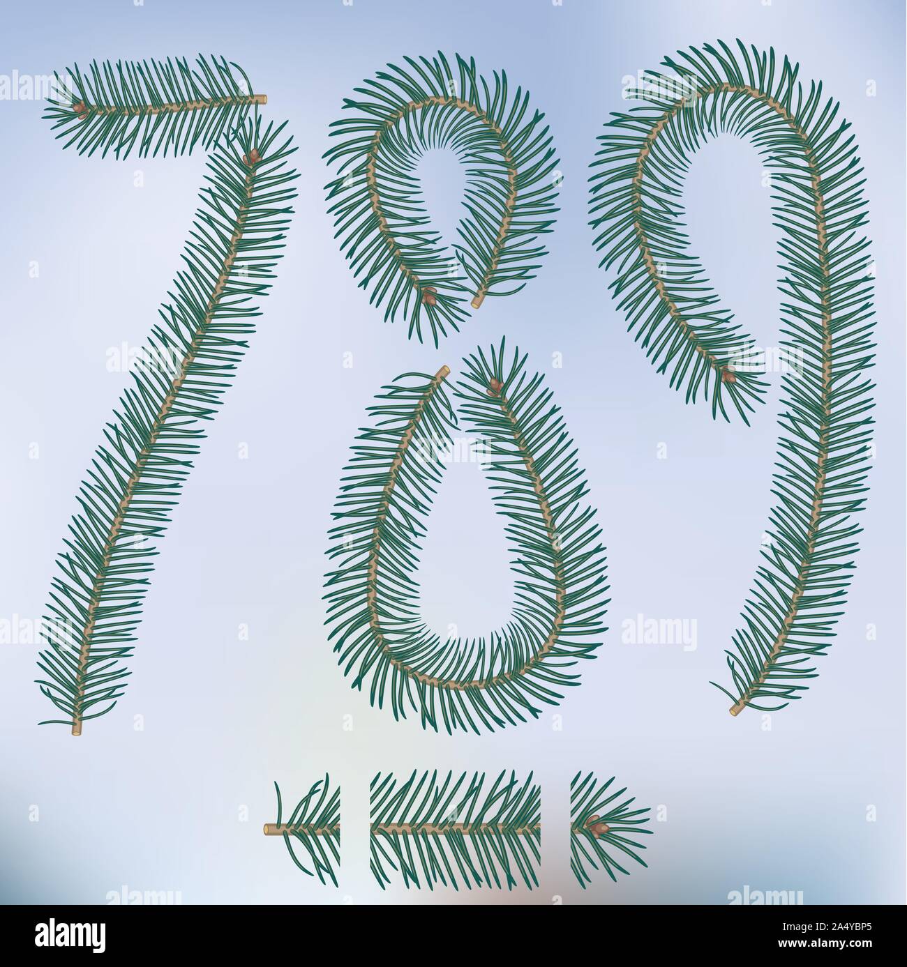 Vector letters pine tree hi-res stock photography and images - Alamy