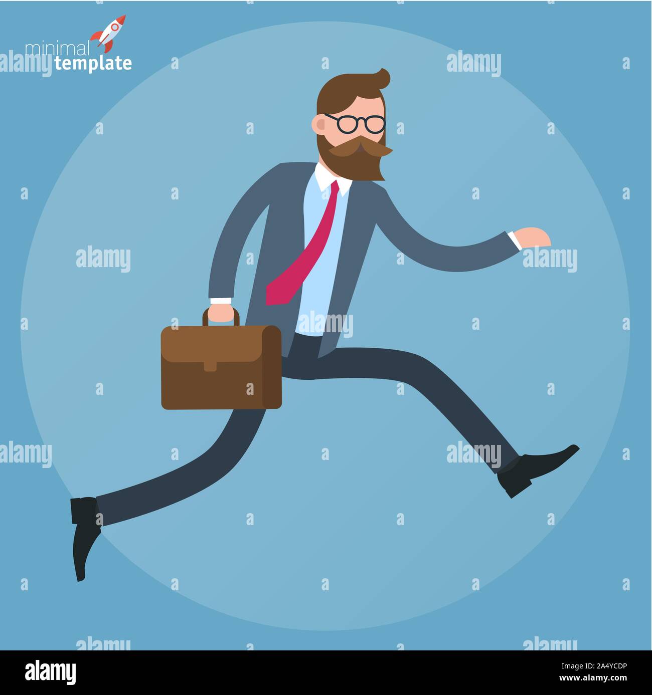 Flat design running businessman Stock Vector Image & Art - Alamy