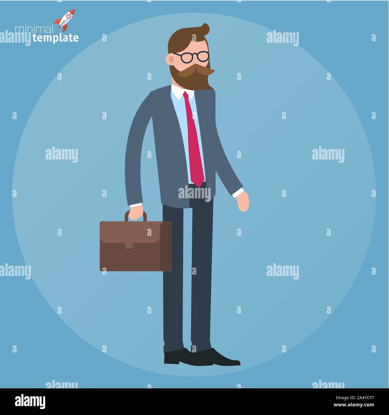 Flat design standing businessman Stock Vector Image & Art - Alamy