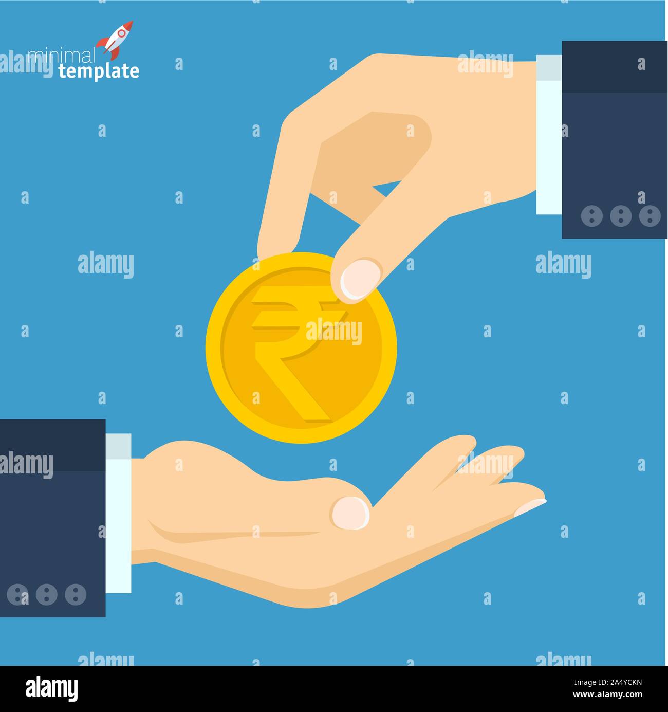 Hand rupee icon hi-res stock photography and images - Alamy