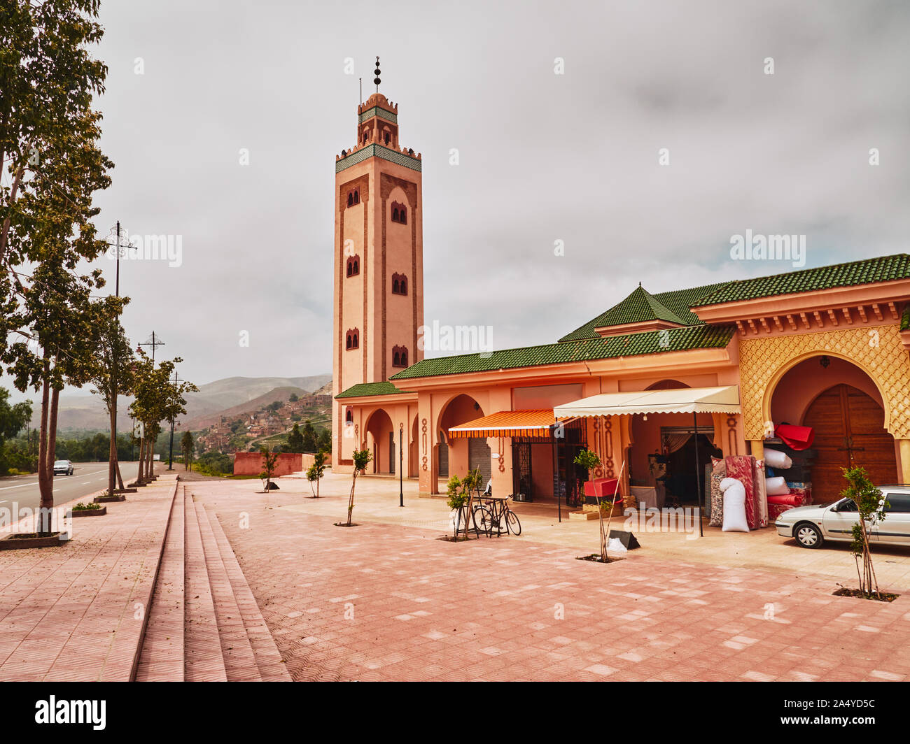 Typical moroccan islamic mosque in the mountains, Morocco, Africa Stock ...