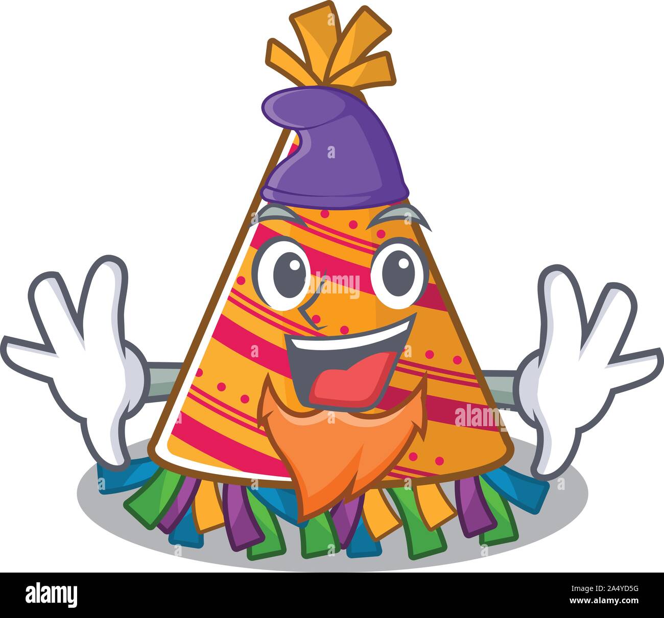 Elf party hat character isolated in cartoon Stock Vector Image & Art ...