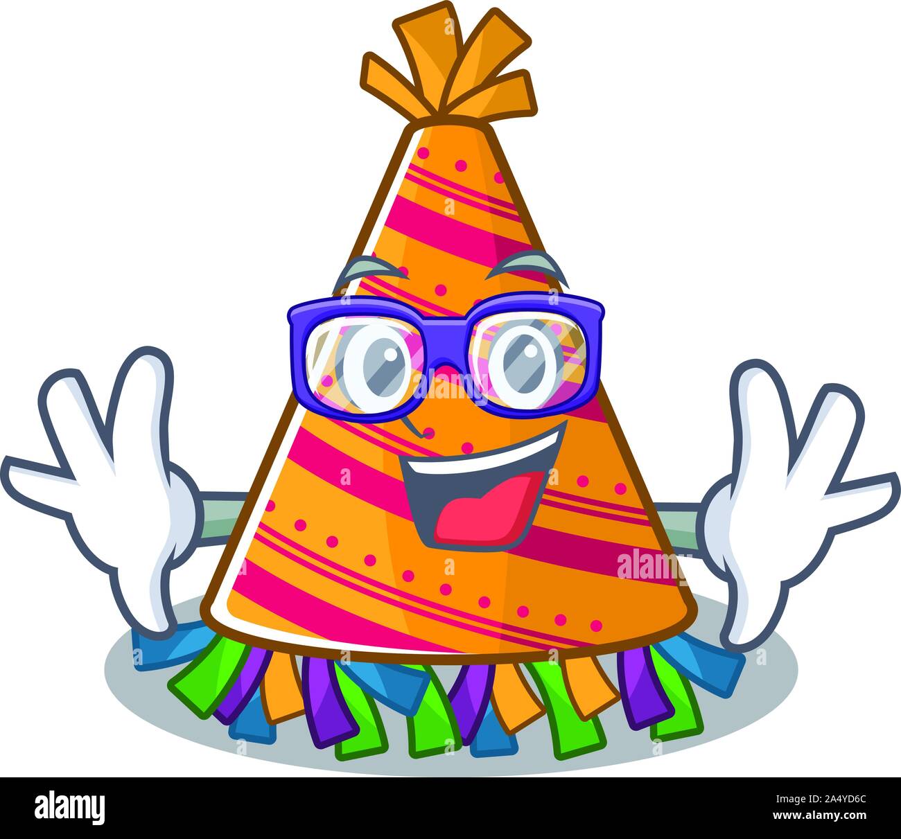 Geek with party hat Stock Vector Images - Alamy