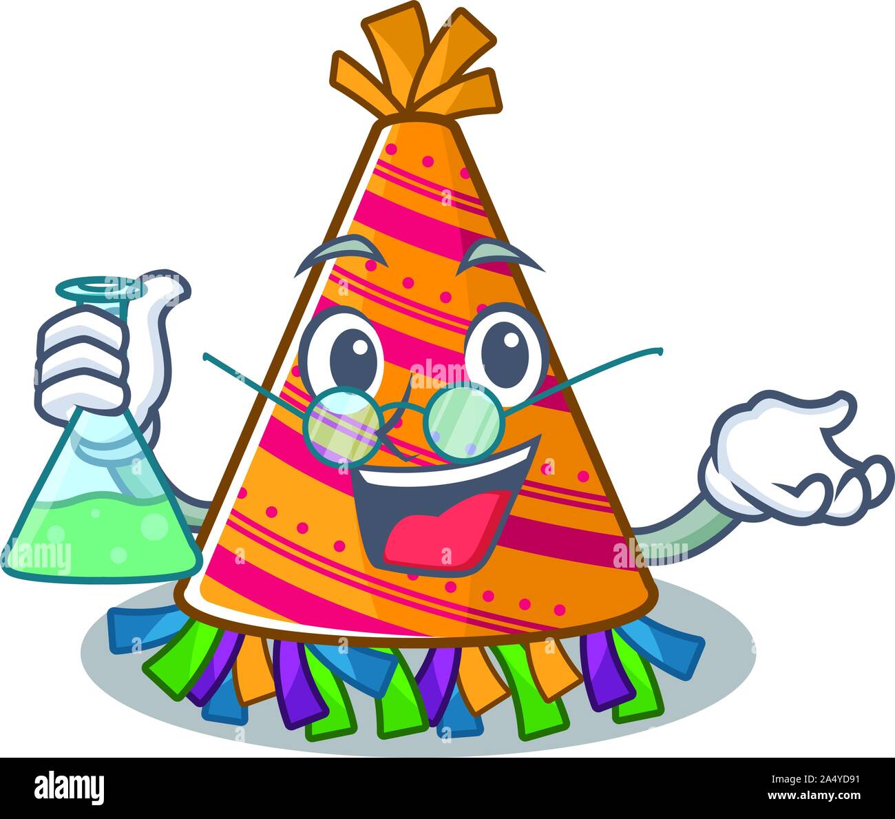 Happy cartoon child scientist Cut Out Stock Images & Pictures - Alamy