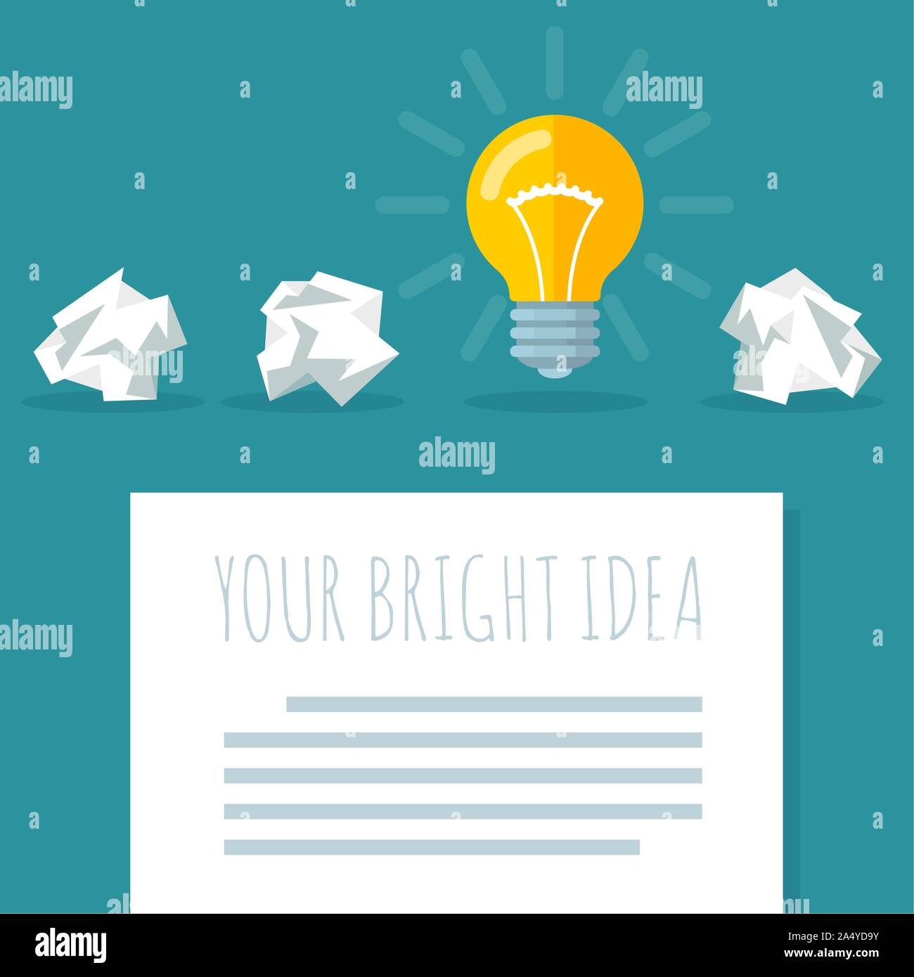 Flat design bright idea abstract Stock Vector Image & Art - Alamy