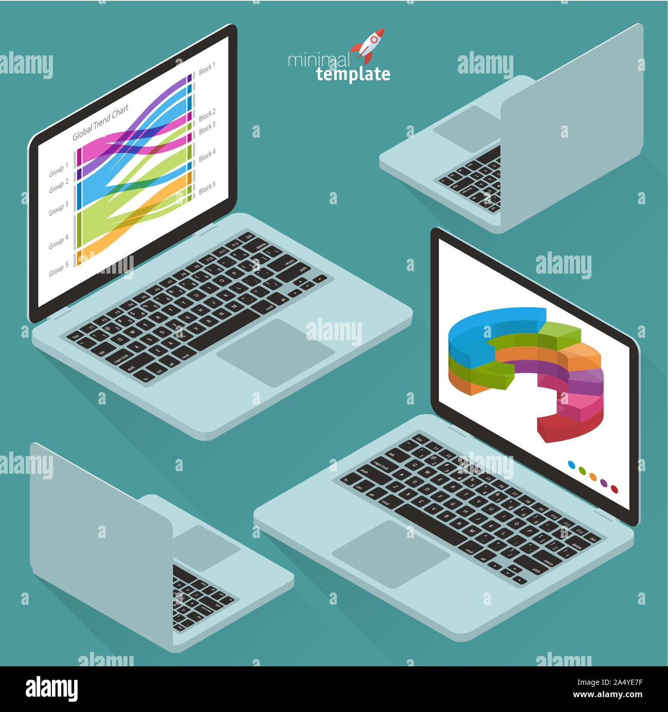 Notebook infographic icon white Stock Vector Images - Alamy