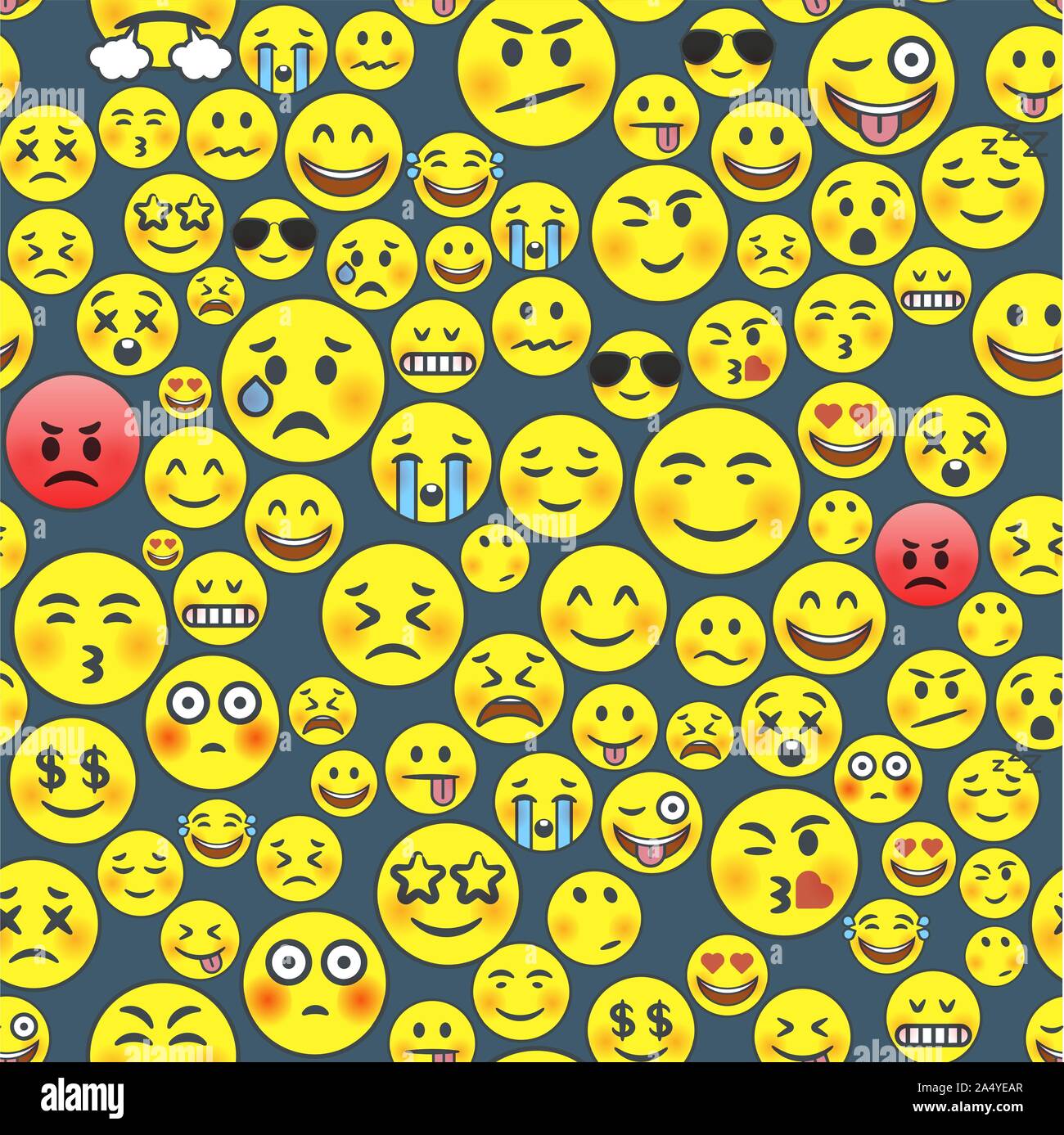 Emoji emoticon seamless pattern hi-res stock photography and images - Alamy