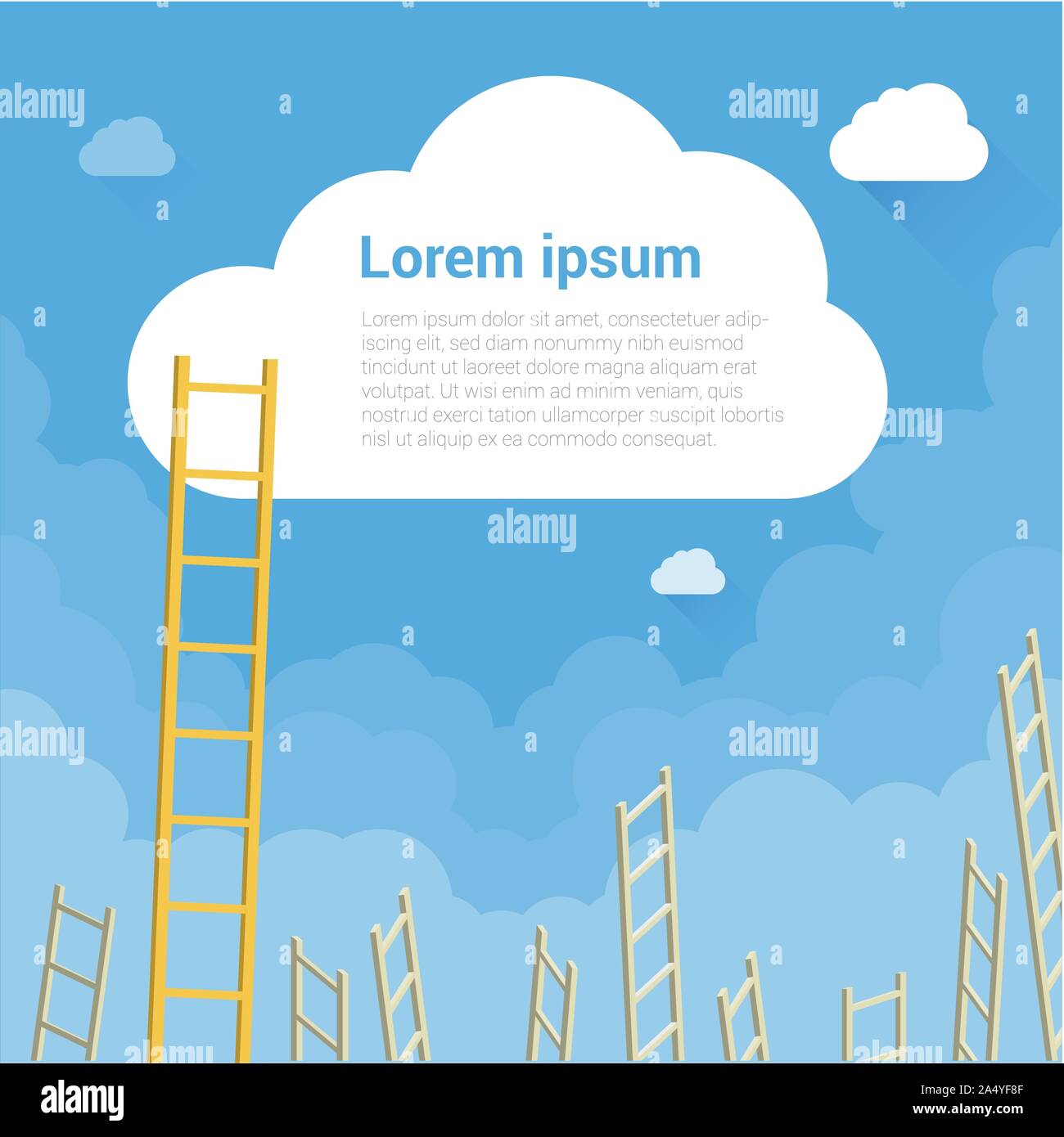 Ladder to the clouds Stock Vector Image & Art - Alamy