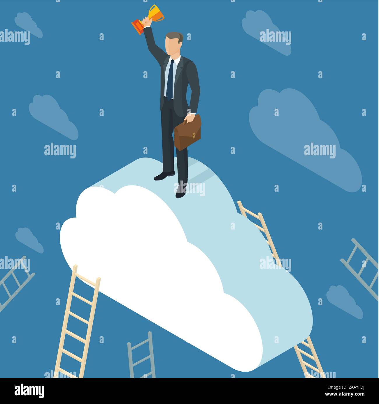 Winner on the top Stock Vector Image & Art - Alamy