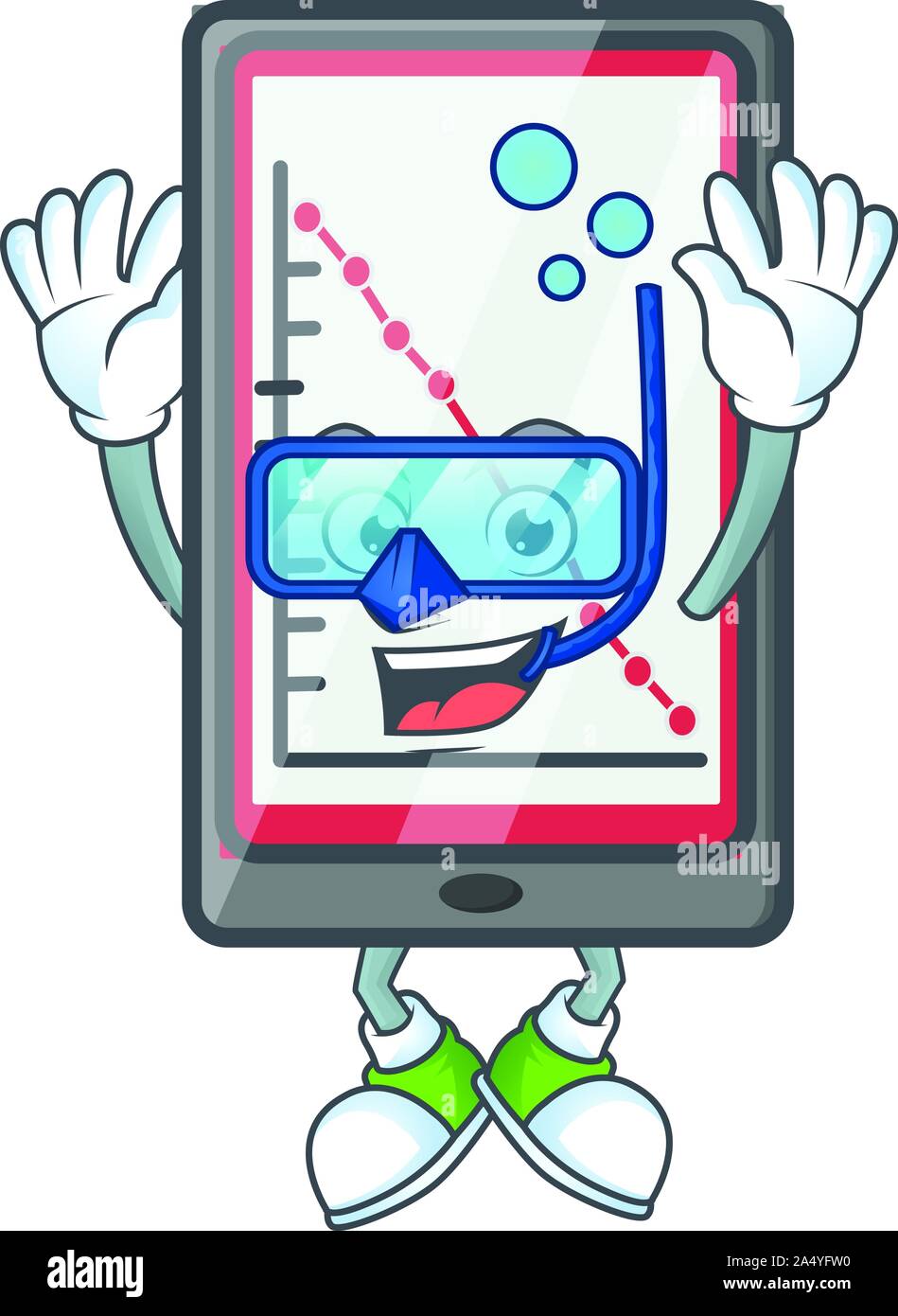 Diving down chart vertical tablet for analysis Stock Vector Image & Art ...