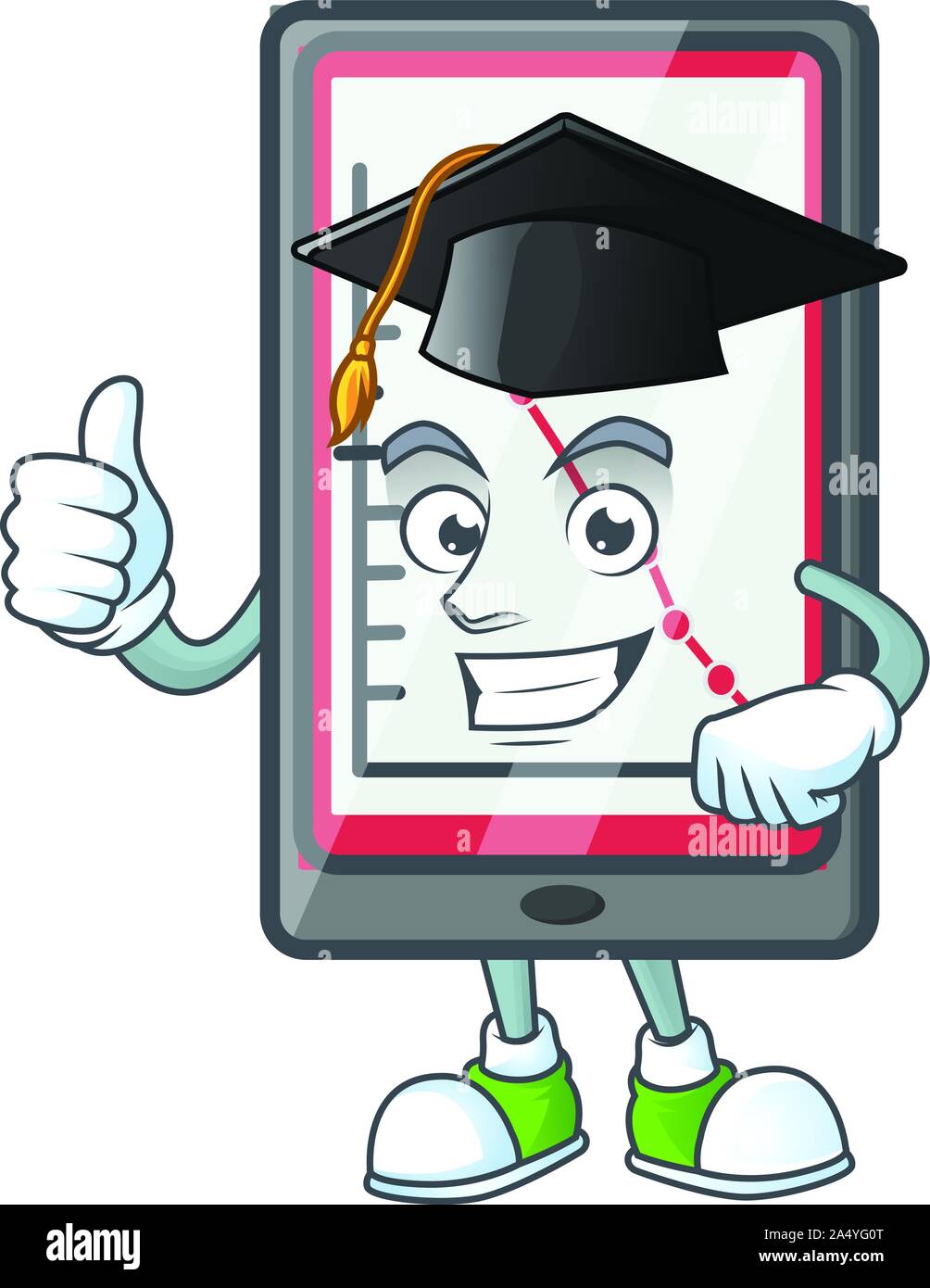 Graduation down chart vertical tablet for analysis Stock Vector Image ...