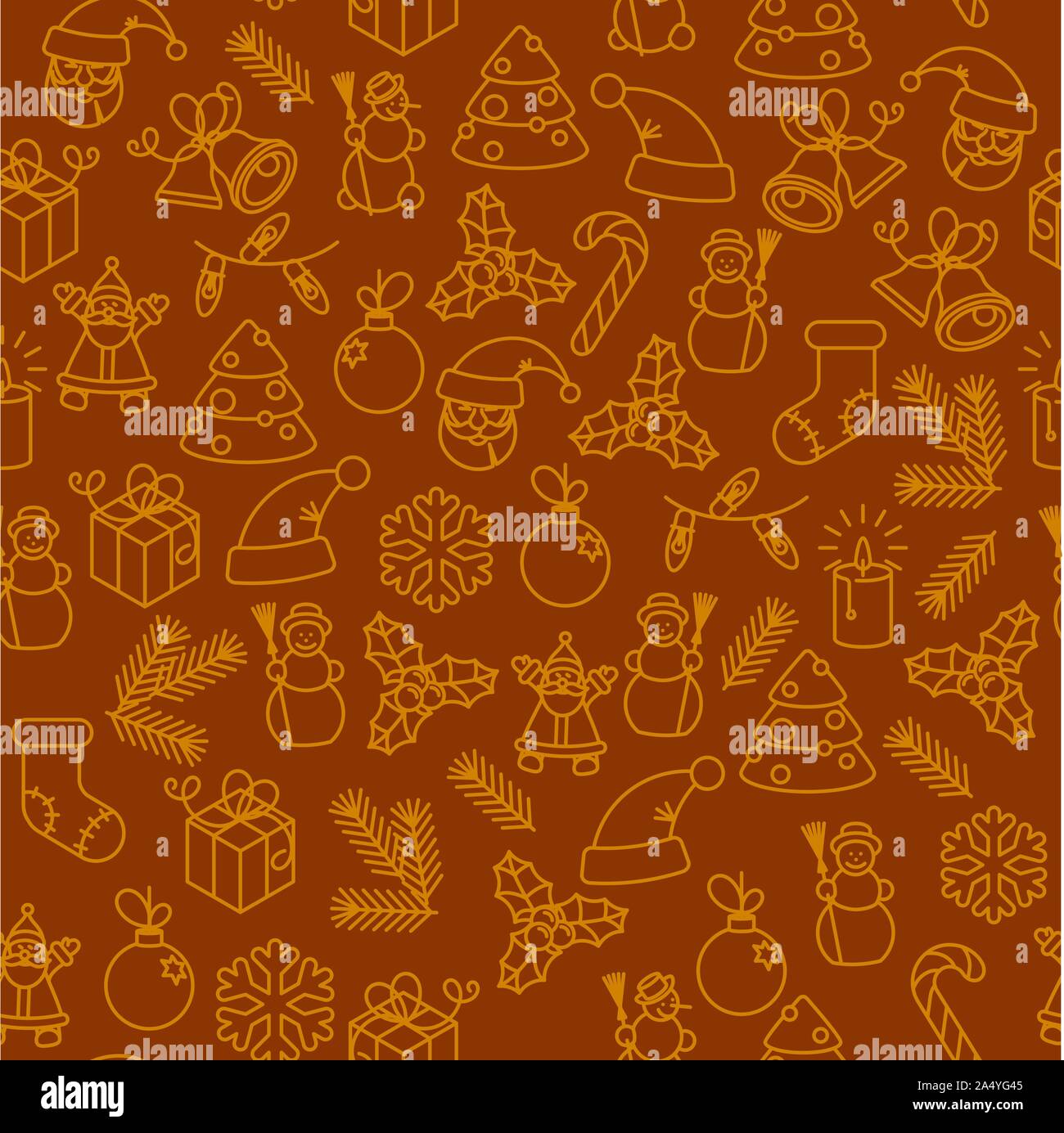 Christmas line seamless pattern Stock Vector Images - Alamy